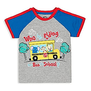 CoComelon JJ Toddler Boys 3 Pack Graphic Raglan T-Shirts 4T Multicolor