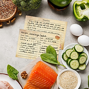 Recipe Cards 4 x 6" Double-Sided 70 pcs for Gifts Bridal Shower Wedding Housewarming Kitchen Fit with Recipe Binder Recipe Box