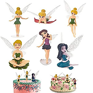 fannuoyi 6X Fairy Miniature Figurine Garden Ornament Plant Pot Craft Dollhouse Cake Decoration Supplies, Cake Topper, Party Cake Decoration Decoration