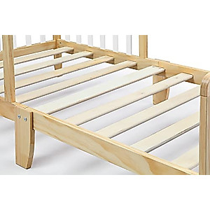 Olive and Opie Twain Toddler Bed in Natural and White