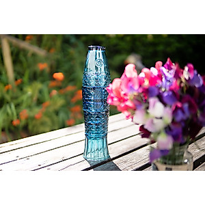 Gökotta Set of 4 | Handmade Stacking Koi Carp Fish Drinking Glasses | Natural Blue Glass Tumblers | Retro Fun Quirky Gift Present | Dinner Party Cocktail Water Juice Coffee Mugs Cups | 4PCS 250ml