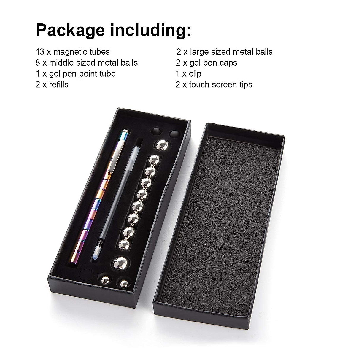 HKDGYHON Toy Pen, Decompression Magnetic Metal Pen, Multifunction Writing Magnet Ballpoint Pen, Gift for Kids or Friends (Colorful)