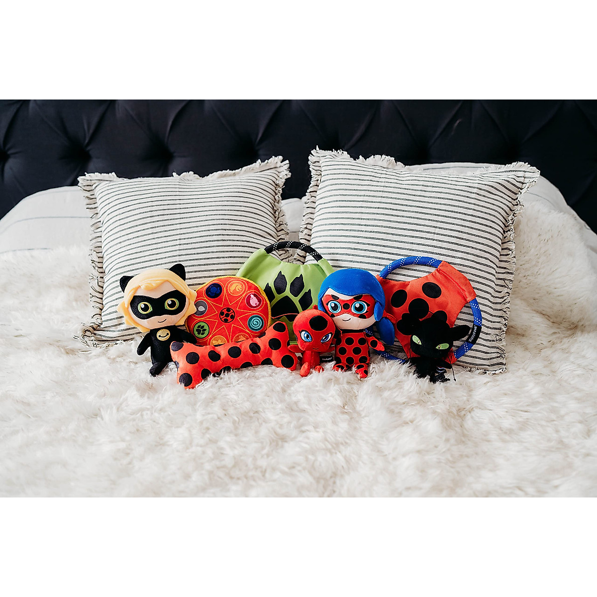 ZippyPaws Miraculous Kwamis Plush Toy Duo for Dogs, Stuffed Chew Toy with Squeaker, 2-Pack