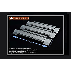 Set of 3 Stainless Steel Heat Plates for Brinkmann Grill Models