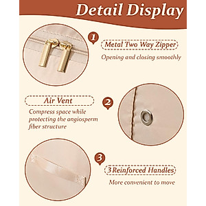 2024 Update Ultra Space Saving Self Compression Organizers - Comforter Storage Bag for Duvet, Quilts, Pillows, Queen King, Blankets - Extre Large Luggage Packing Cubes for Closet, Bedding (Gray, XL)