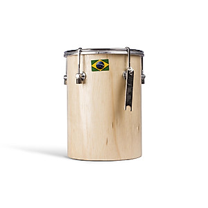 8" Afro Brasilian Leather Kuˈikɐ Cuica Natural Wooden Friction Drum Samba Musical Instrument
