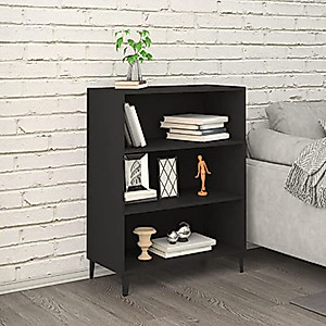 MBFLUUML Wine Cabinet Shoe Cabinet Sideboard Black 27.4"x12.8"x35.4" Engineered Wood for Dining Room, Living Room, Bedroom