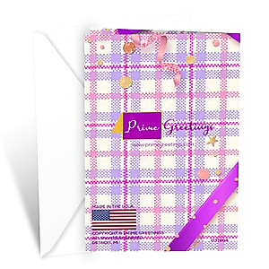 Prime Greetings Happy Birthday Card For Granddaughter, Made in America, Eco-Friendly, Thick Card Stock with Premium Envelope 5in x 7.75in, Packaged in Protective Mailer