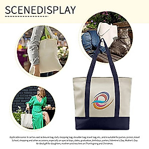 LUMAD Monogram Beach Tote Bags for Women, Monogram Mothers Gifts for Friends,Monogram Embroidered Canvas Beach Tote Bag Suitable for Office, Love is What Your Choice for Her