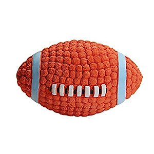 balacoo 2pcs Soccer chew Toy Squeaker Soccer Dog Toy Dog chew pet chew Toy Outside Toys Dog Toys Squeaky Training pet Rugby Toy Squeaky Dog Outdoor dogman Toys Pet Toy Spherical Tennis