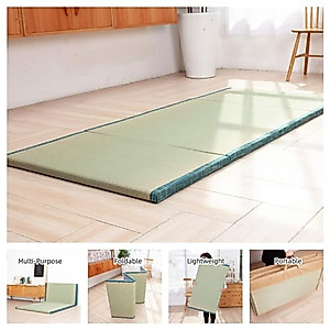 MustMat Tatami Futon Mattress Foldable Tatami Mat Twin Japanese Floor Mattress Rush Grass Floor Bed 35.4"x78.7"x1.2"(1 Piece)