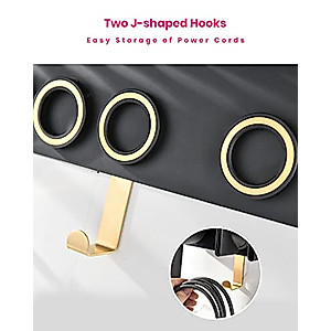 Storage Holder for Dyson Airwrap, Wall Mount Stand for Dyson Supersonic and Styler, Nail-Free Aluminum Alloy Hair Dryer Holder for Dyson, Organizer Rack for Bathroom Bedroom Hair Salon Barbershop