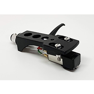 Black Headshell, Mount, Cartridge and Conical stylus, needle for Technics SL-1200, SL-1210, SL-1600, SL-1610, SL-1700, SL-235, SL-23A, SL-B2