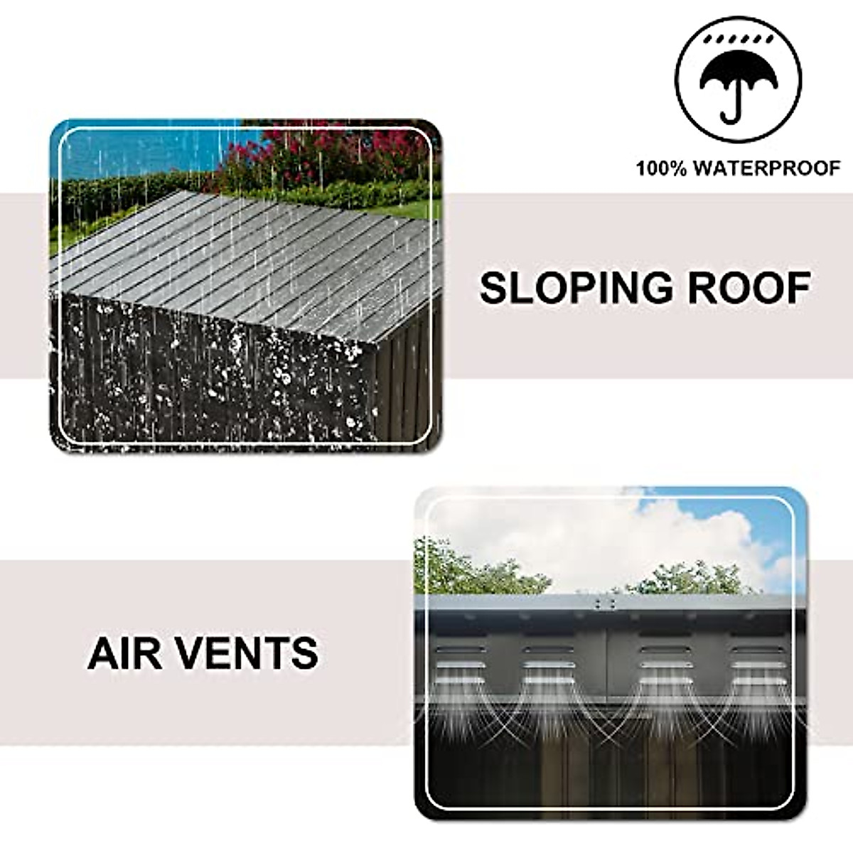 Domi Outdoor Storage Shed 6&#039; x 4&#039;, Metal Waterproof Utility Tool Shed Storage House Clearance with Double Lockable Doors &amp; Air Vent for Backyard Garden Lawn Patio