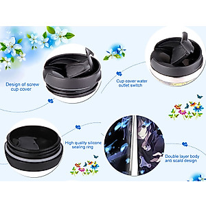 LFASHION Anime Destruction Slayer Water Cup Kimetsu No Yaiba Kamado Tanjirou Mug Cartoon Coffee Cup Water Bottle Plastic (Color1)