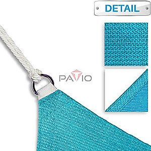 Patio Paradise 8' x 12' Turquoise Sun Shade Sail Rectangle Canopy UV Block Awning Heavy Duty Commercial Grade for Patio Backyard Lawn Garden Outdoor Activities