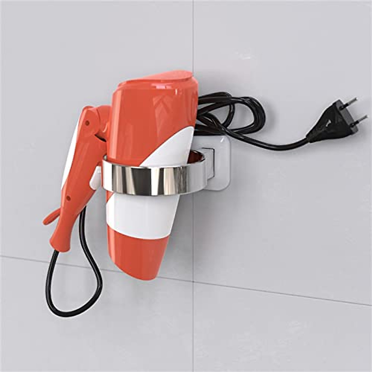 Grey990 Wide Usage Hair Dryer Holder Strong Load-bearing Plastic Labor-saving Universal Hair Dryer Organizer for Bathroom