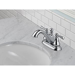 Delta Faucet Haywood Centerset Bathroom Faucet Chrome, Bathroom Sink Faucet, Drain Assembly, Chrome 25999LF