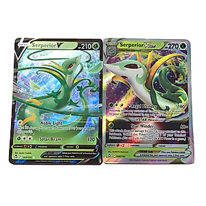 Serperior V & Vstar 008/195- Silver Tempest - Pokemon Ultra Rare Card Lot - 2 Card Set