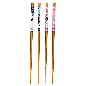 My Hero Academia Set Of 4 Collectible Anime Bamboo Chopsticks 8.85 Inches Long Gift Set