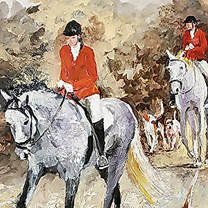 SOLD - Sunday's Outing, English Hunt by Internationally Renowned Painter Yary Dluhos