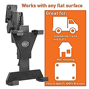 iBOLT TabDock Bizmount AMPs - Heavy Duty Drill Base Mount for All 7" - 10" Tablets (iPad, Samsung Tab) Great for Commercial Vehicles, Trucks, and Wall Mounting- Features 1 inch / 25mm Ball Joint