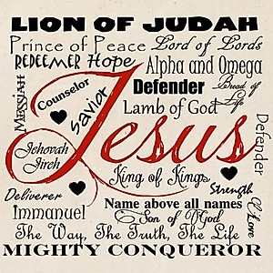 CafePress The Name Of Jesus Tote Bag Natural Canvas Tote Bag, Reusable Shopping Bag