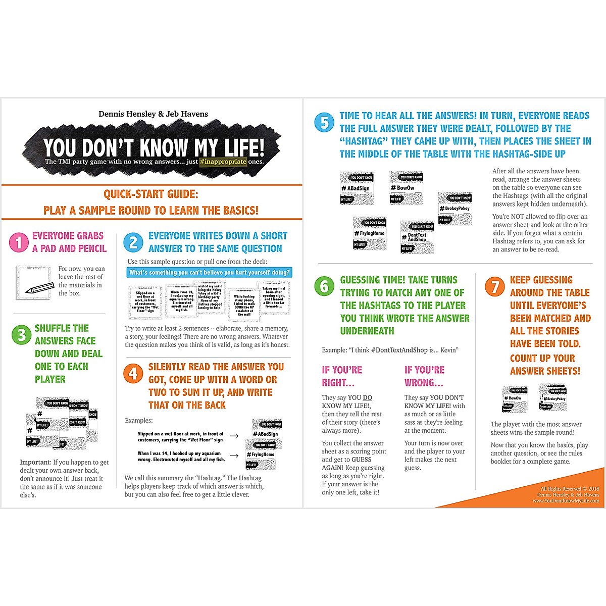 You Don't Know My Life!! - The TMI Party Game with no Wrong Answers, just #Inappropriate Ones