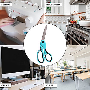 SINGER 00561 8-1/2-Inch ProSeries Heavy Duty Bent Sewing Scissors,Teal