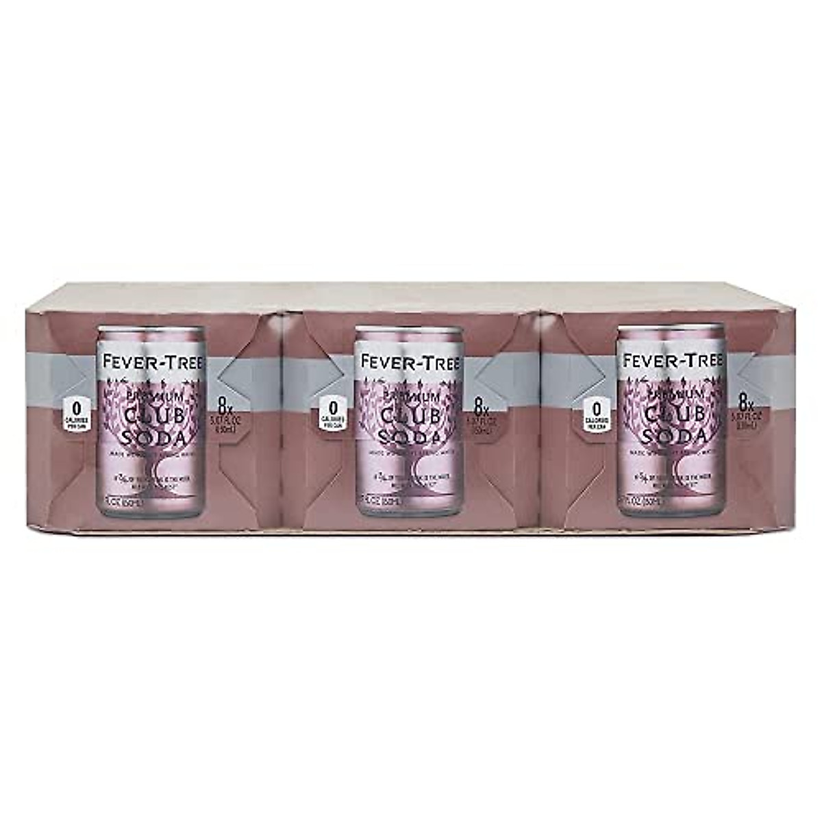 Fever Tree Club Soda Club Soda - Premium Quality Mixer - Refreshing Beverage for Cocktails & Mocktails. Naturally Sourced Ingredients, No Artificial Sweeteners or Colors - 5.07 Fl Oz (Pack of 24)(Packaging May Vary)