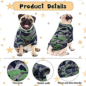 6 Pieces Dog Sweaters Winter Chihuahua Clothes Outfits Star Printed Dog Warm Shirt Winter Puppy Clothes for Winter Colorful Thickening Dog Pajamas for Pets Pup Dog Cat (X-Small)