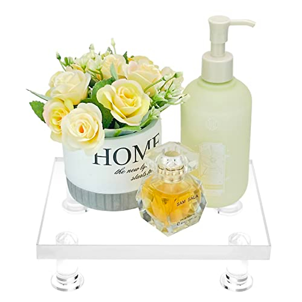 Bigfety Acrylic Display Stand Riser Decorative, Clear Bases Pedestal for Table Countertop