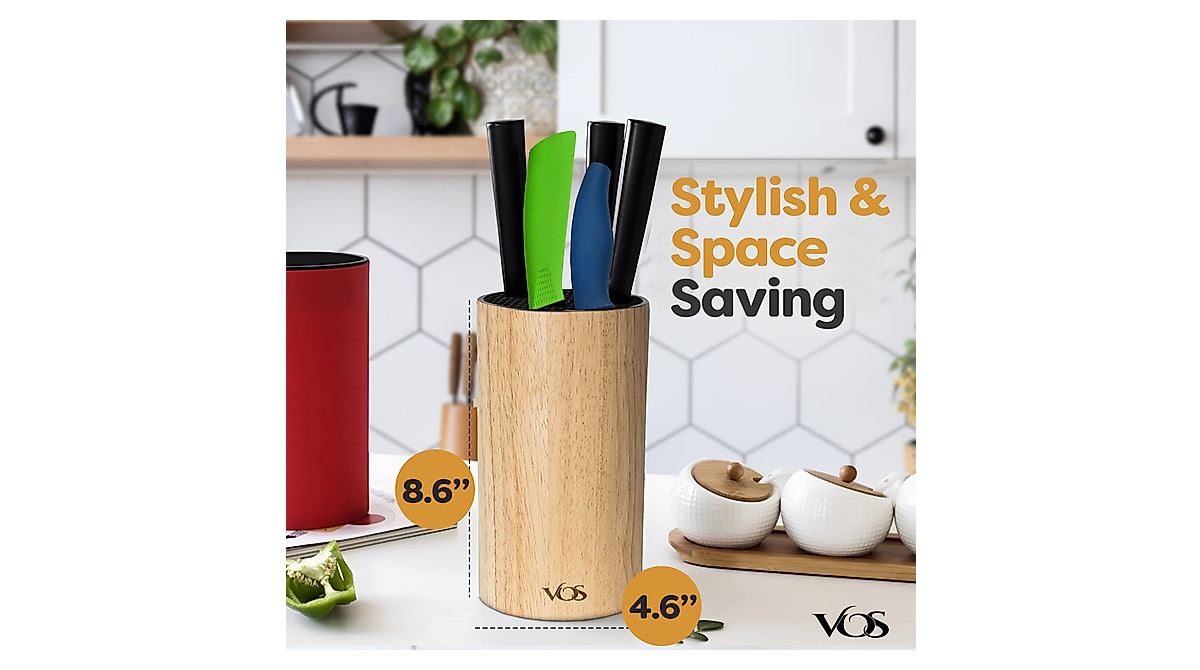Vos Universal Knife Block - Space-Saving & Modern Design