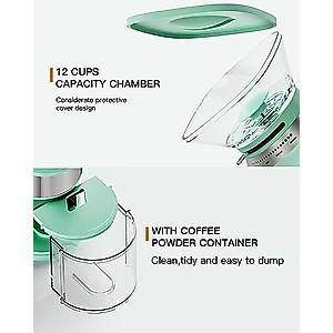 Electric Conical Burr Coffee Grinder, Adjustable Burr Mill with 19 Precise Grind Setting, Stainless Steel Coffee Grinder Electric for Drip, Percolator, French Press, Espresso, Green