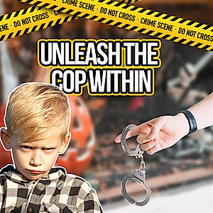 Kangaroo - Police Role Play Kids Toy Handcuffs with Keys for Kids, Fake Pretend Play Mini Metal Halloween Sheriff Handcuff Props, Police Toys, hand cuffs, Hand Cuffs Police, Toy Handcuffs for Kids