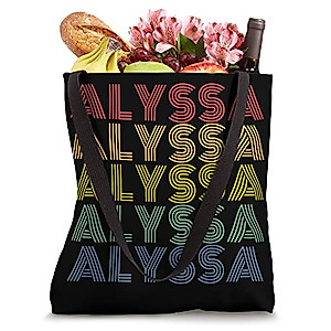 Alyssa Personalized Name Retro 70s Vintage Tote Bag