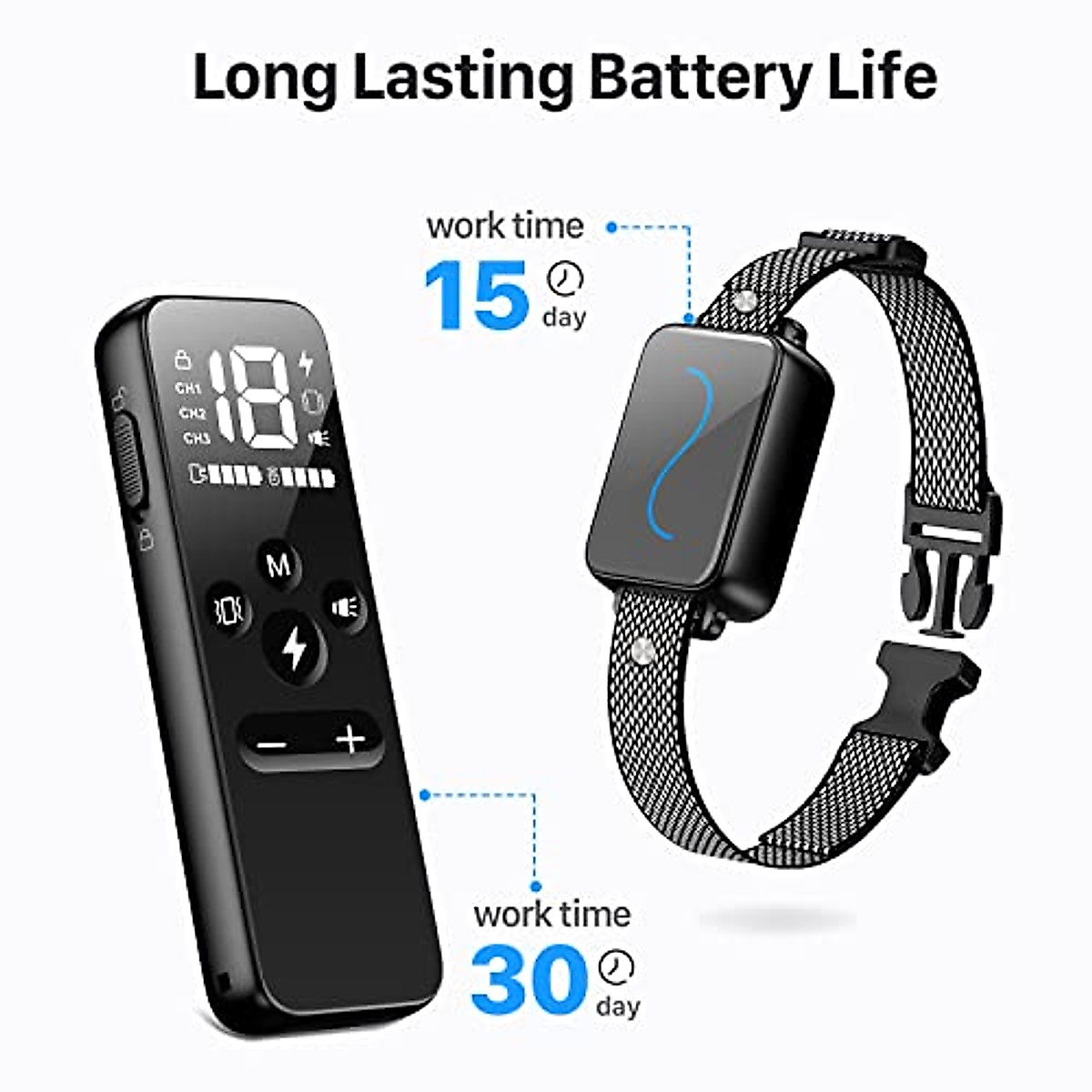 Vsezund Shock Collar for Dogs 2 Pack, Dog Training Collar with Remote, 3 Training Modes and Waterproof, Electric Dog Shockers for Small, Medium, Large Dogs