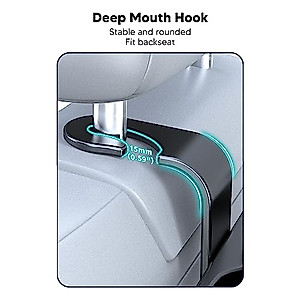 Car Back Seat Cup Organizer Cell Phone Drink Holder Headrest Backseat Holder Tray Black