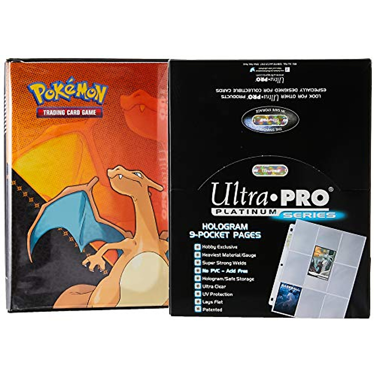 Charizard 2" Album with 100 Ultra Pro Platinum 9-Pocket Sheets