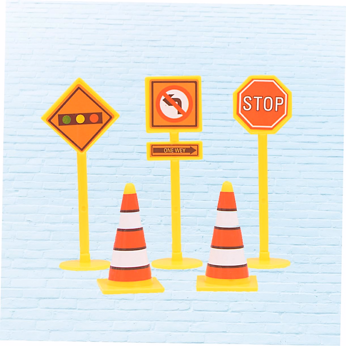 Gogogmee 25pcs Street Signs for Cake Decorations Set 5pcs/kit Creative Cake Topper Ornaments for Birthday Party Supplies