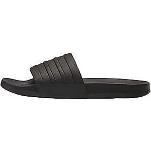 adidas Women's Adilette Comfort Slides Sandal, Black/Black/Black, 5