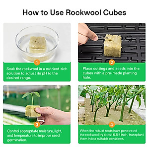 VIVOSUN 1.6" Rockwool Cubes, 28 Plugs Stonewool Starter Grow Cubes for Cuttings, Cloning, Plant Propagation, Seed Starting, Hydroponic Grow Media for Vigorous Plant Growth, 1 Sheets of 28 Plugs