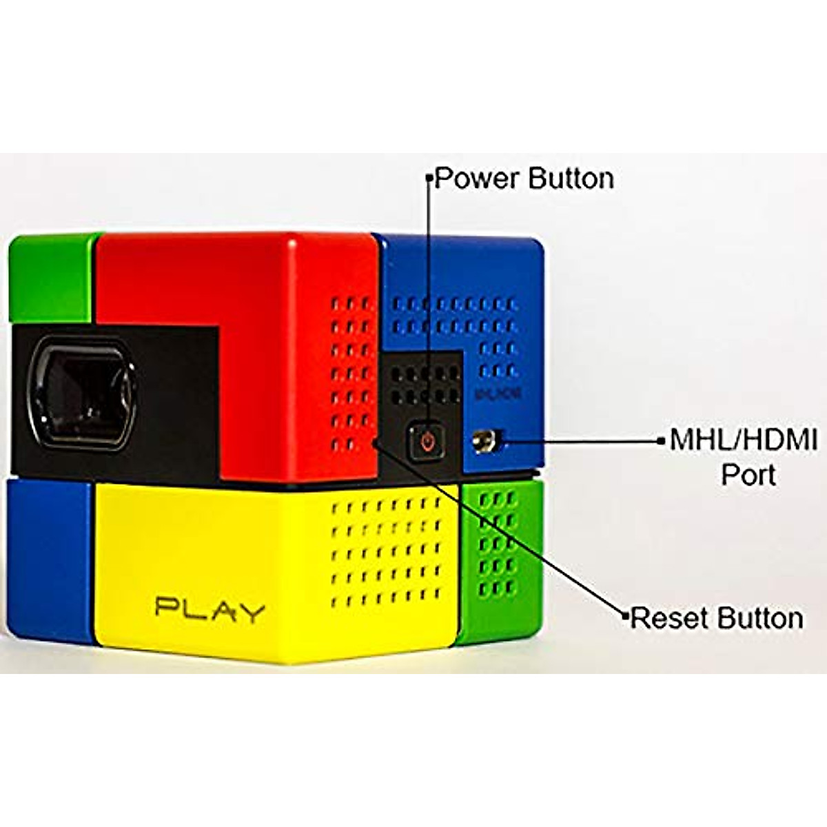 SK UO Smart Beam, Portable Mini Projector, Compatible with iOS/Android (1.80-inch, Art)