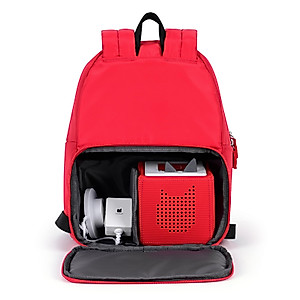 DDgro Carrying Storage Backpack for Toniebox Starter Set, Travel Bag for Toniebox, Tonie Characters, Headphone and Charging Station. (Red)
