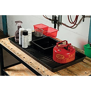 Eagle 1677BLK Containment Utility Tray, 36" Length x 18" Width x 2" Height, Black