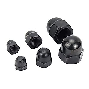 3-40pcs Acorn Cap Nut M3 M4 M5 M6 M8 M10 M12 Black Carbon Steel Dome Nut Cover Cap On Nuts (Color : Carbon Steel_M3(40pcs))