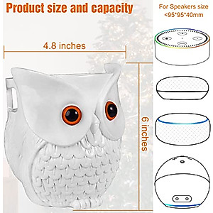 KeyEntre Owl Shape Smart Home Guard Owl Statue Crafted Guard Station for Google Home Mini Google Nest Mini (2nd Gen) Dot 2rd/ 3rd/4rd Generation Station Clean Space Saving Guard Holder Guard Station