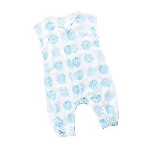 TADO MUSLIN Baby Sleeping Sack 100% Organic Cotton Toddlers Wearable Blanket with Legs, Blue Circle, 35",For 2-4 Years
