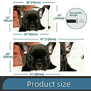 VBFOFBV Kitchen Rug Mats, Soft Kitchen Mat Anti Slippery Machine Washable, Animal French Bull Dog