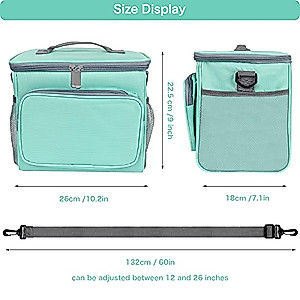 10L Lunch Bag - Insulated Lunch Bag for Men & Women, Adult Lunch Boxes for Men Heavy Duty with Adjustable Shoulder Strap, Reusable Fleakproof Lunch Box for Office School Picnic Beach (green)